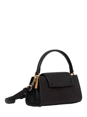 Karl Lagerfeld Logo-plaque Leather Shoulder Bag - Black