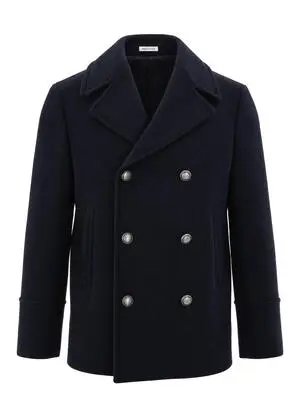 BRERAS MILANO Double-breasted Wool Coat - Blu