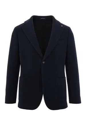 BRERAS MILANO Textured Single-breasted Blazer - Blu