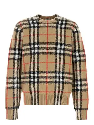 Burberry Embroidered Cashmere Sweater With Detail - Checked