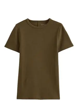 Everlane Effortless Rib Short-Sleeve Crew Beech