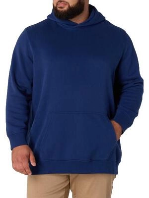 TRUE NATION BY DXL Big & Tall Broken-in Fleece Hoodie - Medevil Blue