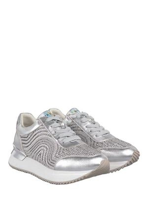 ALMA EN PENA Sneaker With Rhinestone Print - Silver