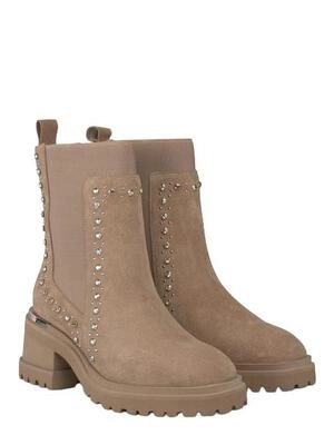 ALMA EN PENA Wide Heeled Ankle Boot Vison