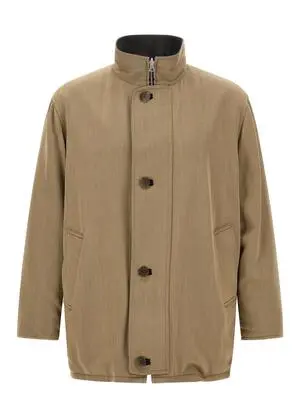 AURALEE Wool And Leather Reversible Jacket