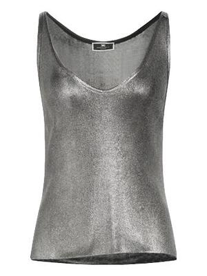 Elisabetta Franchi Top Size Viscose - Grey