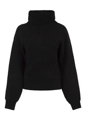 Sportmax Spscinto Ribbed High-neck Jumper - Black