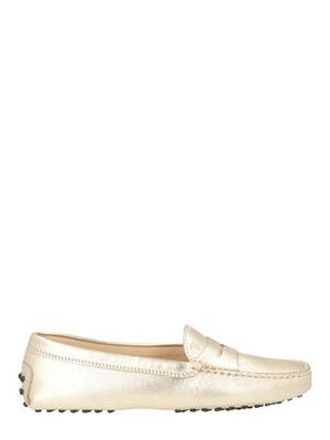 TOD'S Loafers Platinum Size Leather - Grey