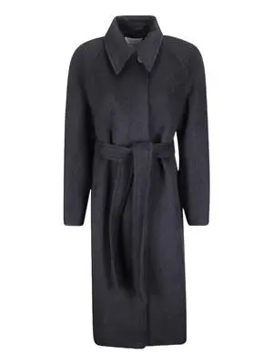 Studio Nicholson Kobers Curved Shoulder Coat - Cola