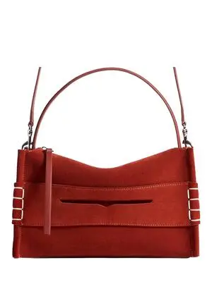J.W.ANDERSON Loafer Bag In Rust Suede Rust-red