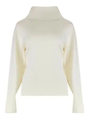 P.a.r.o.s.h High-neck Flared-sleeve Knit Top - No