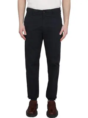 Aspesi Straight-leg Drawstring Chino Trousers - Navy