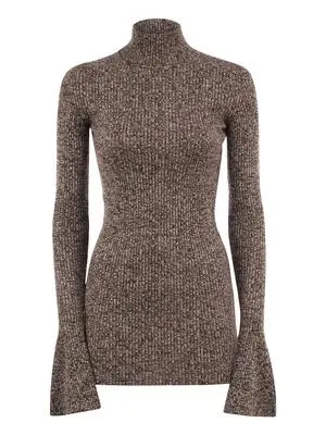 Sportmax Sportmax Women Spxbouquet - Mélange Virgin Wool Ribbed Turtleneck Jumper Multicolor