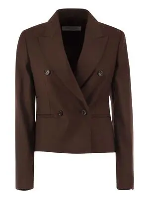 Max Mara Max Mara Women Mxsangizia - Double-Breasted Pure Virgin Wool Blazer Multicolor