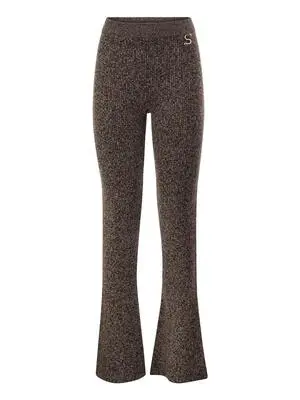 Sportmax Spxvelo Virgin Wool Knitted Flare Trousers - Multicolor