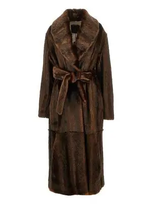 BB COUTURE Beth' Faux Fur Coat - Brown