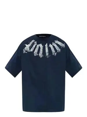 Palm Angels Big Neck Logo-print T-shirt - Blue