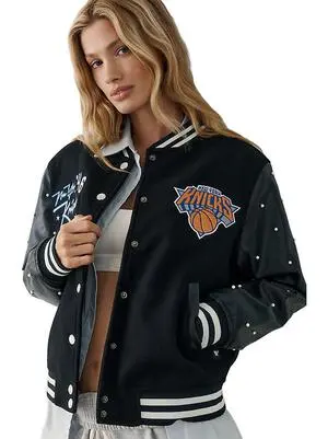 THE WILD COLLECTIVE Nba Varsity Jacket - Orange