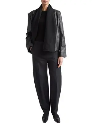 TOTEME Scarf Leather Jacket - Black