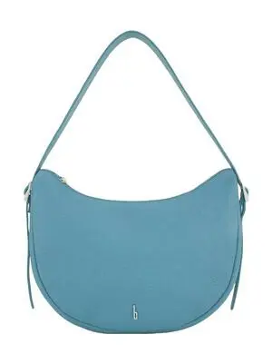 BEHNO Ina Crescent Pebble Leather Crossbody Bag