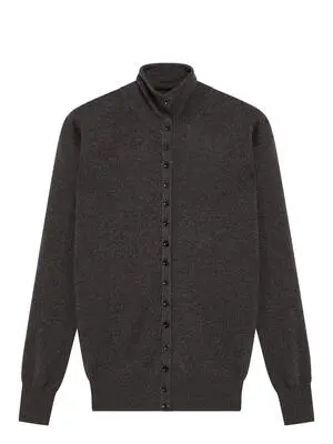 LEMAIRE Lemaire Wool Ecorce-Colored Button-Up Top Women Brown