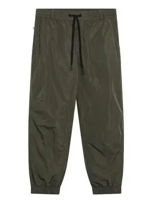 Moncler Olive Trousers In Technical Fabric - Green