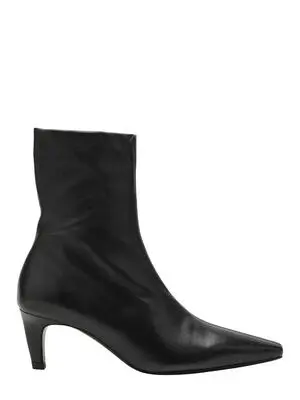 JUDE Cave Ankle Boots In Leather - Black