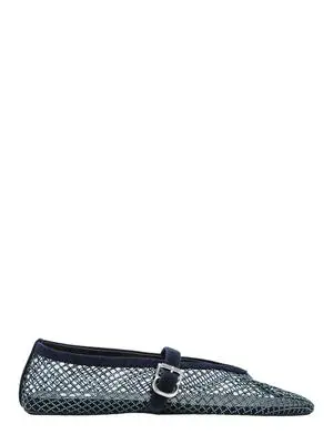 Alaïa Midnight Mesh Ballerinas With Rhinestones - Blue