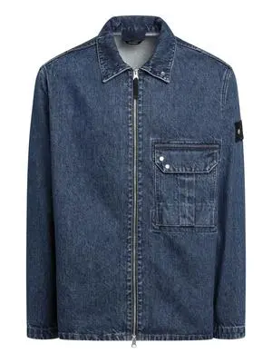 Stone Island Light Bull Denim-tc Overshirt - Blue