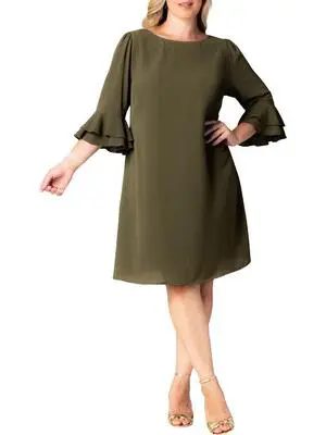 KIYONNA Sienna Floral Shift Dress - Olive