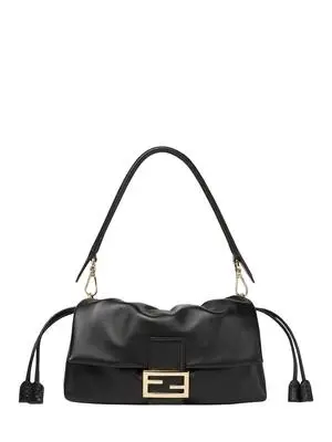Fendi Baguette Soft Medium Bag - Black