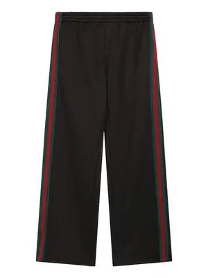Gucci Deep Chocolate Leisure Trousers In Cotton Jersey - Brown