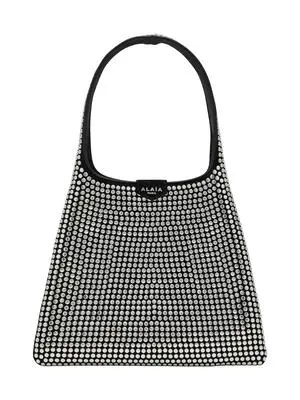 Alaïa Small Studded Leather Hobo Bag - Black