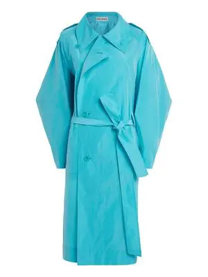 Issey Miyake Correlation Trench Coat - Blue
