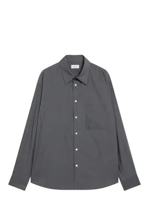 LEMAIRE Grey Shirt In Cotton And Silk - Silver