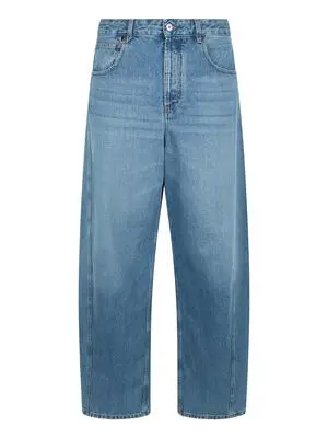 Jacquemus Jacquemus Loose-Fit Denim Jeans In Mixed Cotton Light Blue