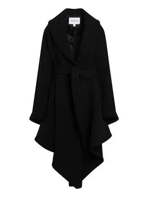 Alaïa Asymmetric Wool Coat - Black