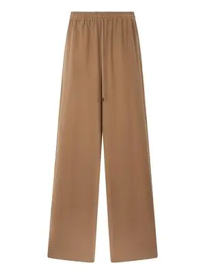 MAX MARA Max Mara Loose-Fit Silk Trousers With High Waist Pleats