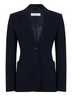 MAX MARA Max Mara Fitted Wool Blazer With Classic Lapels
