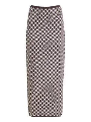 ZANKOV Alina Jacquard Midi Skirt - Multi