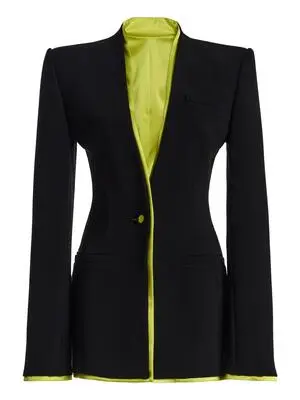 SERGIO HUDSON Single-breasted Blazer With Edge Detail - Multi