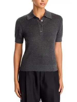 TOCCIN Rue Cashmere Polo Sweater - Shadow