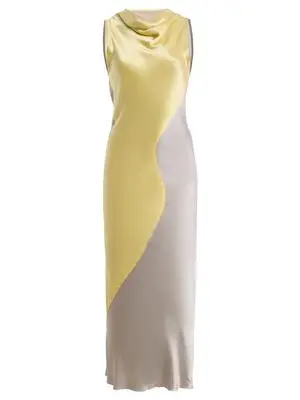 ZANKOV Marian Silk Midi Dress Multi