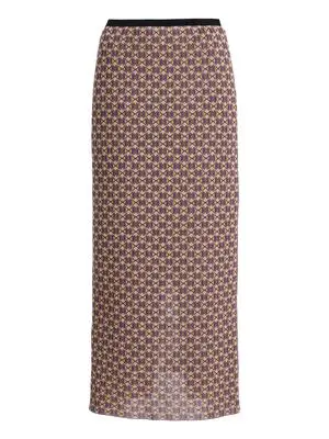 ZANKOV Alina Cotton-blend Jacquard Midi Skirt - Multi