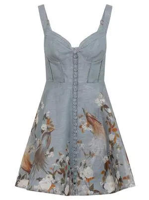 Zimmermann Momentum Corded Mini Dress - Blue