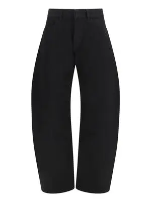 Alaïa Low Rise Rounded Jeans - Black