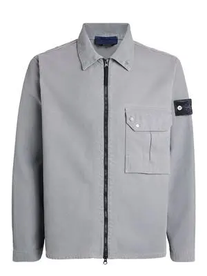 Stone Island Zip-up Overshirt - Grey