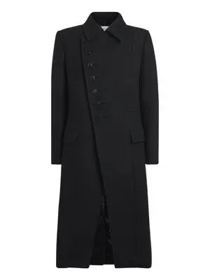 DRIES VAN NOTEN Wool Long Trench Coat