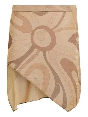 Emilio Pucci Lurex Marmo Print Mini Skirt - Metallic