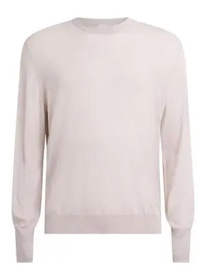 Eleventy Wool Crew-neck Sweater - Beige